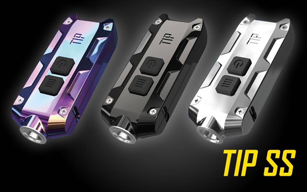 Nitecore TIP 2017 SS Rechargeable 360 Lumen LED Keychain EDC Flashlight ...