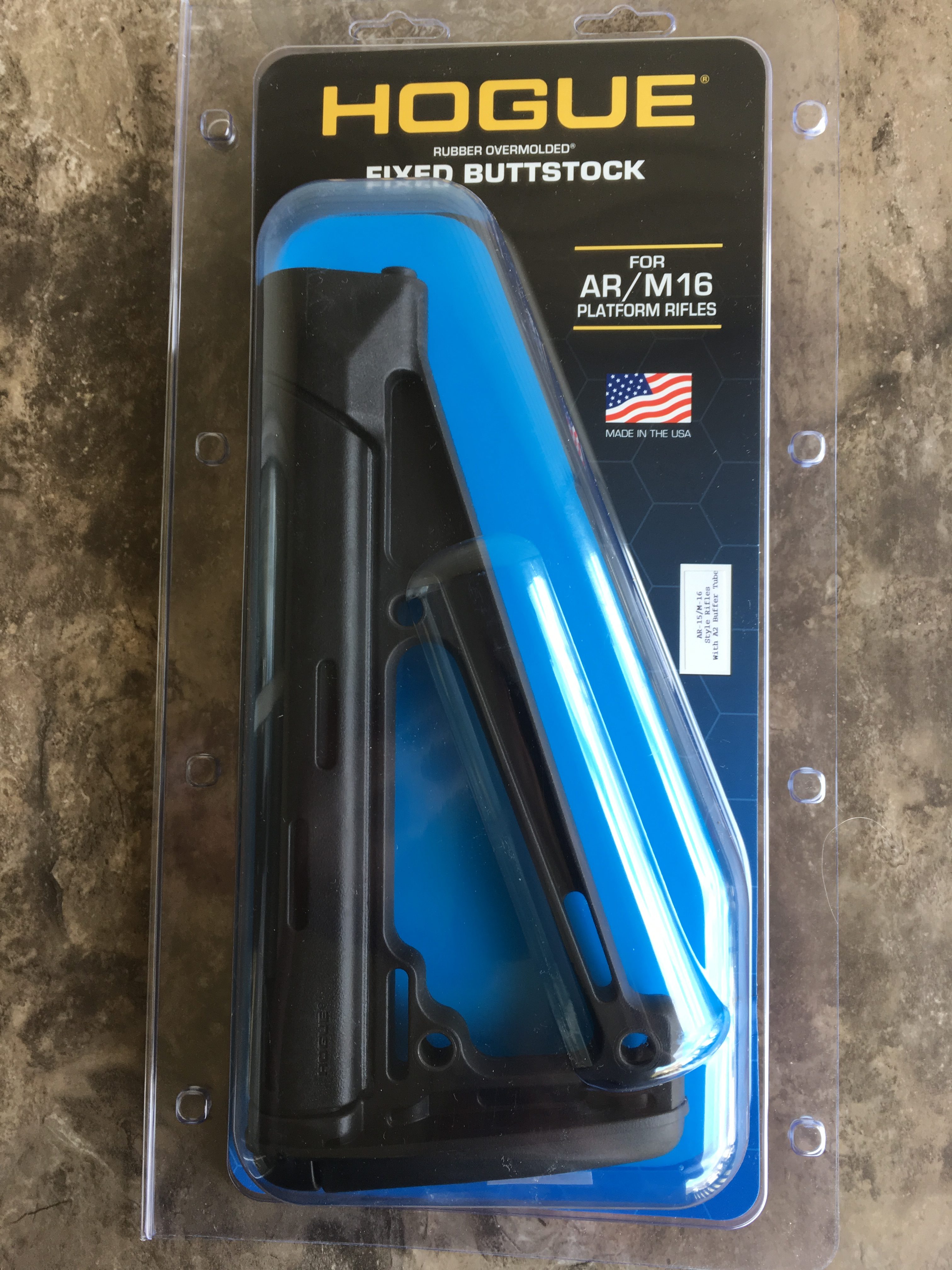 Hogue AR-15/M-16 OverMolded Fixed Buttstock – Fits A2 Buffer Tube ...
