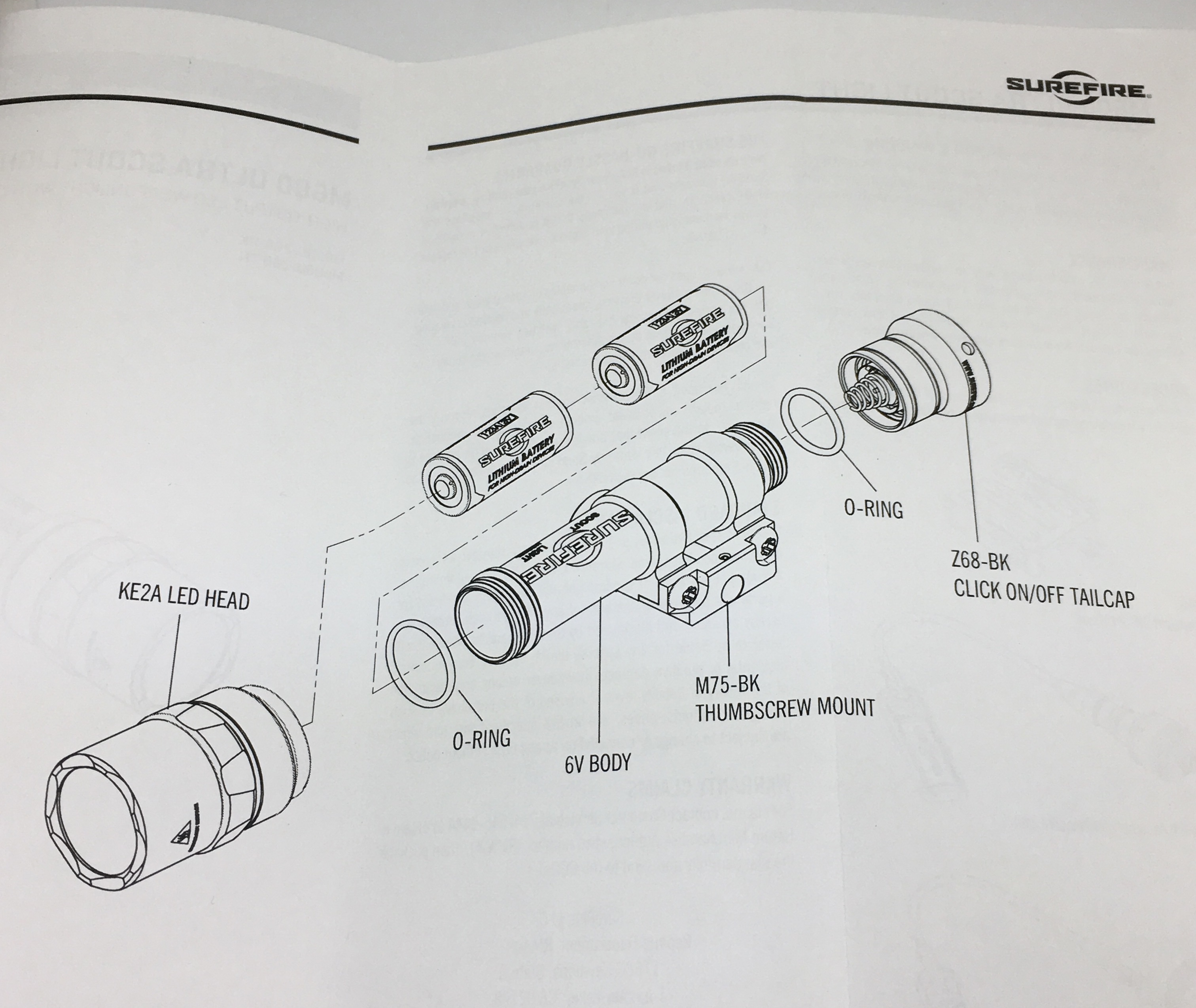 Surefire Exclusive M600U Scout Weaponlight LED 600 Lumens Z68 On/Off ...