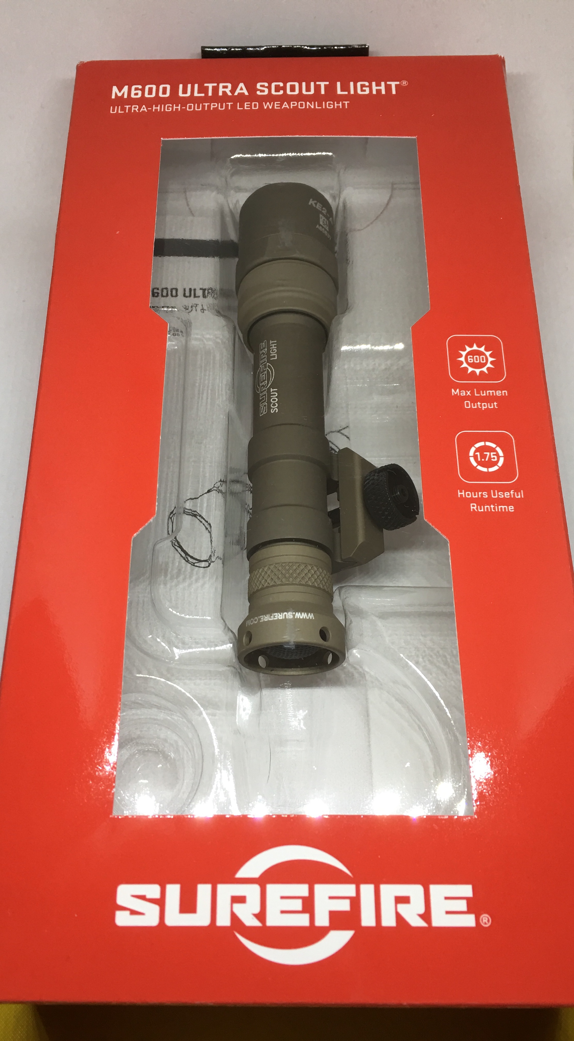 Surefire Exclusive M600U Scout Weaponlight LED 600 Lumens Z68 On/Off ...