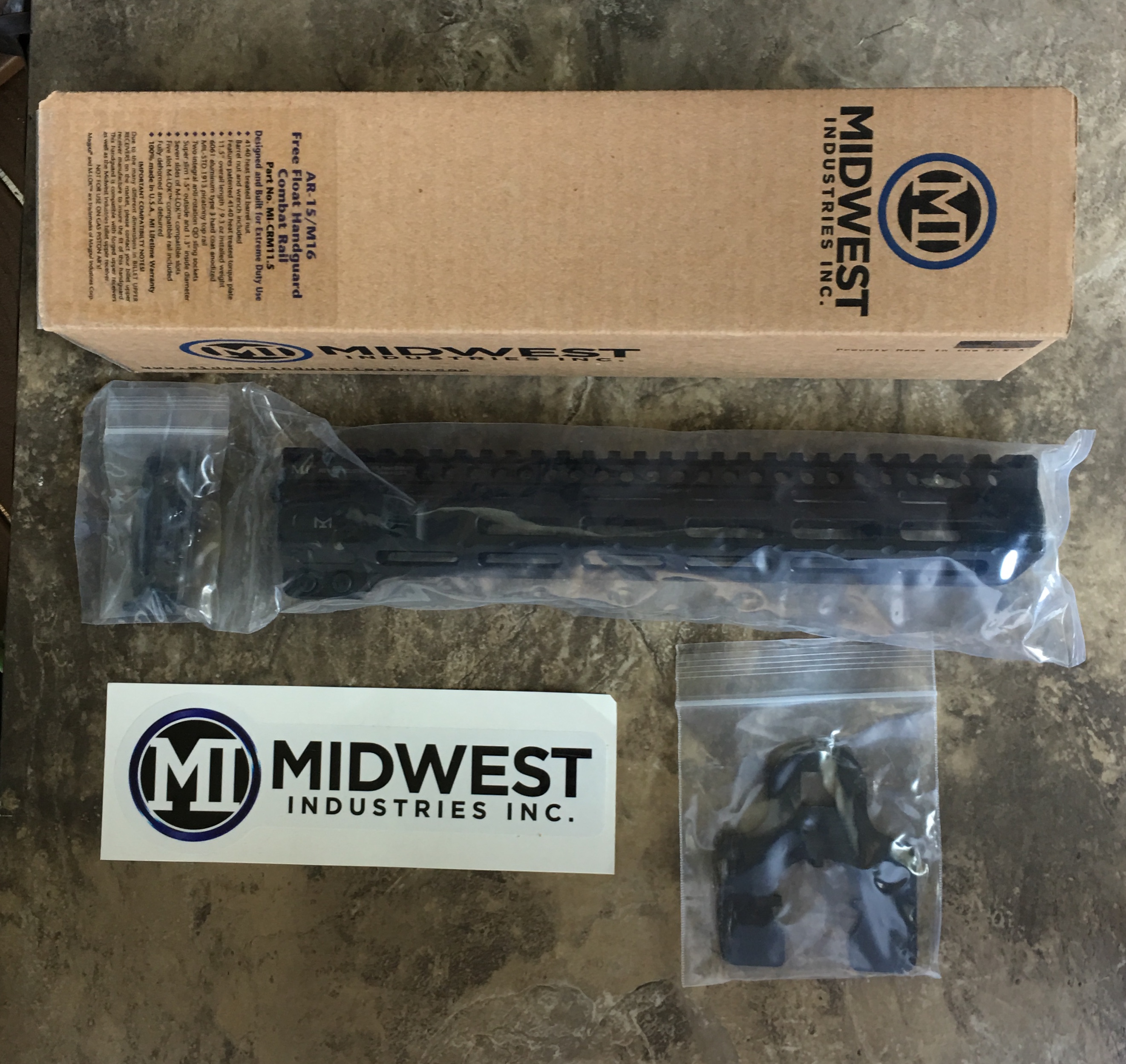 Midwest Industries Combat Rail 11.5 inch One Piece Free Float Handguard ...