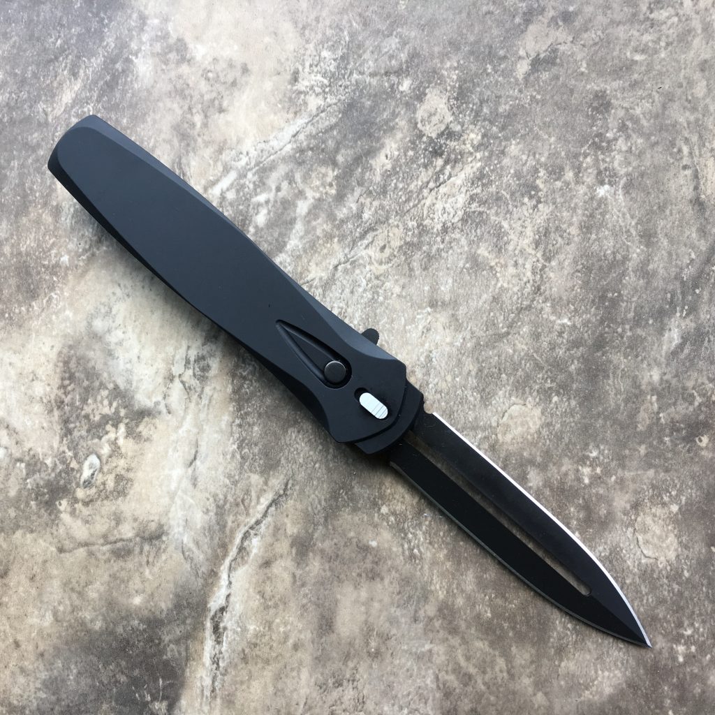 Pro-Tech Knives DARK ANGEL OTF SINGLE ACTION Black handle 154cm DLC ...