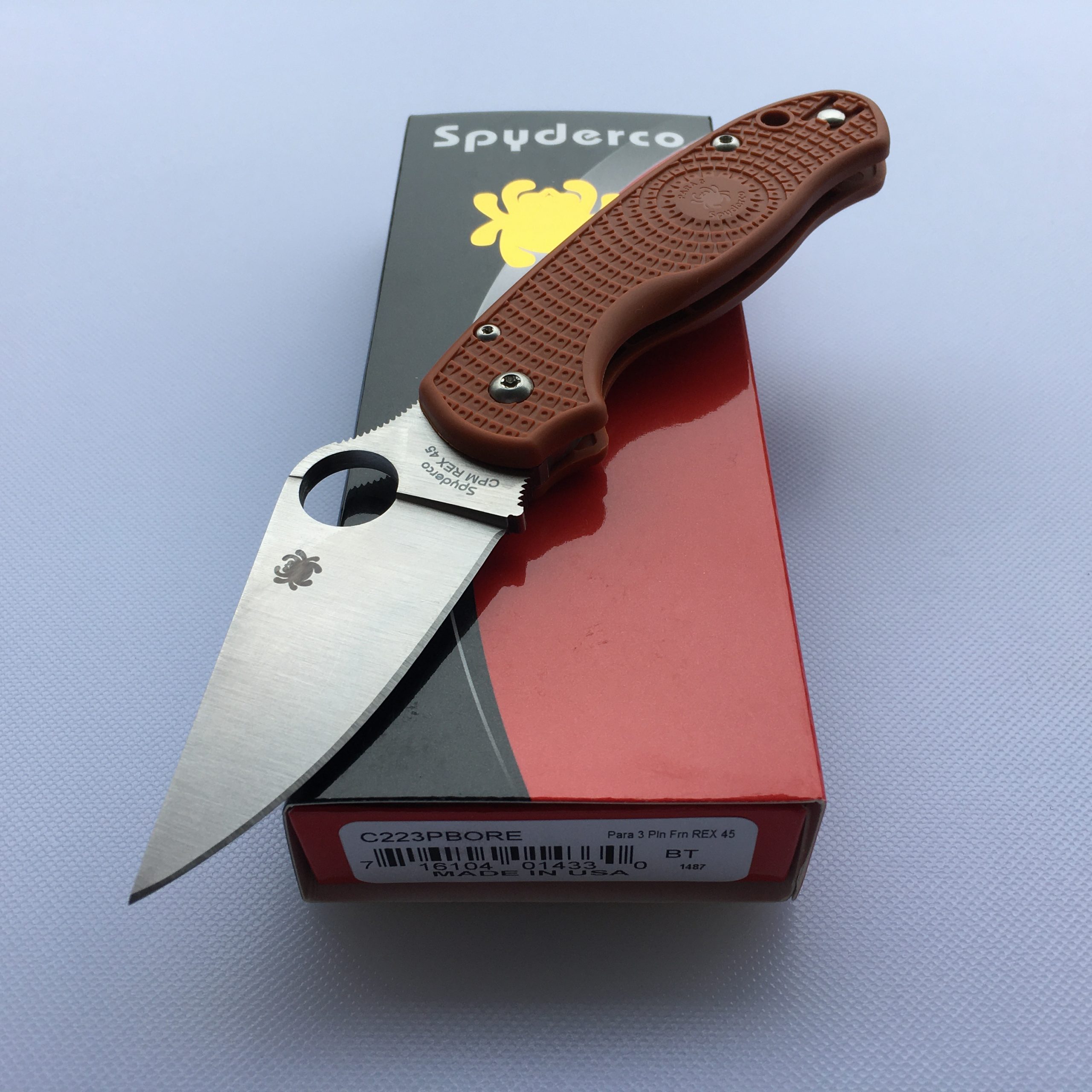 Spyderco Para 3 Lightweight Sprint Run Folding Knife 2.92″ CPM-REX 45 ...