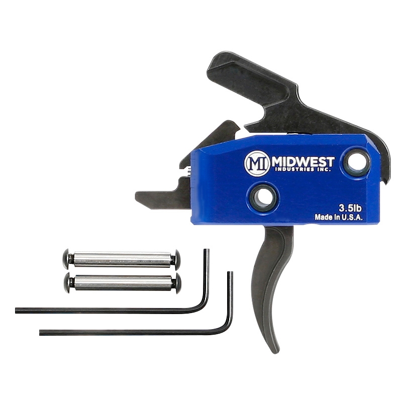 Midwest Industries Enhanced Single Stage Curved Trigger Blue Finished 3 ...