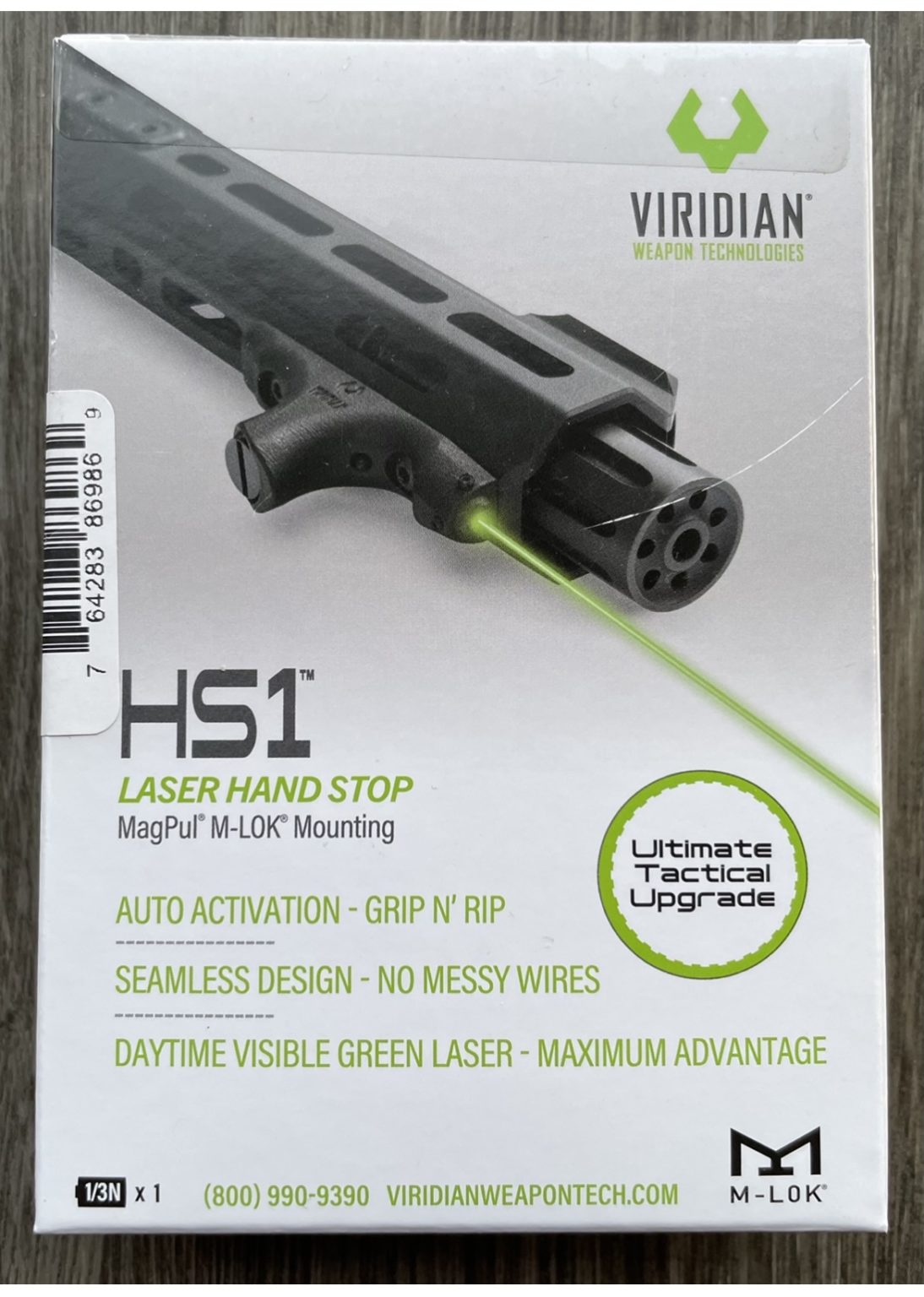 Viridian Weapon Technologies HS1 Hand Stop Green Laser Black Finish 912 ...