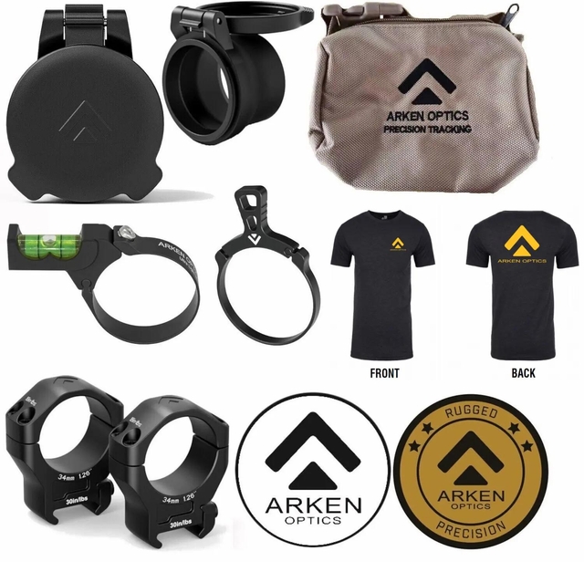 Arken Optics Combo Pack With Rigid Precision Mount 34mm 20 MOA CPACK1.5 ...